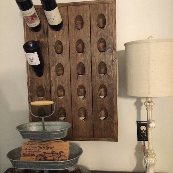 20-bottle Wine Riddling Rack: Rustic Succulent Planter, Special Walnut ...
