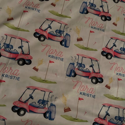 Girl Golf Swaddle Set, Golf Baby Blanket, Personalized Golf Baby ...