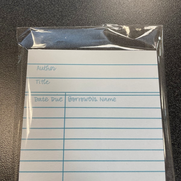 Library Card Sticky Notes - Reading Sticky Notes - Bookworm Gift ...