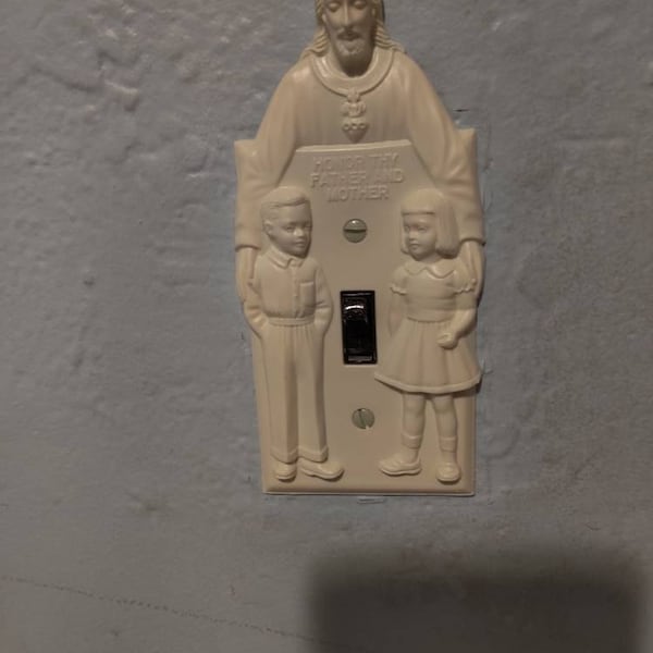 Reproduction Vintage Turn on Jesus Light Switch Plate Cover Hartland ...