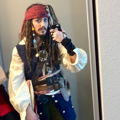 Jack Sparrow Large Bandana, Scarf, Johnny Depp, Pirate Cosplay, Costume ...