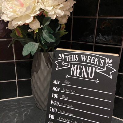 This Week's Menu Svg, Weekly Menu Svg, Meal Planning Svg, Silhouette ...