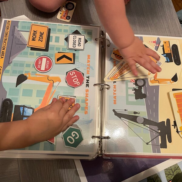 Construction Vehicles Sorting & Matching Printable Busy Book. Truck ...