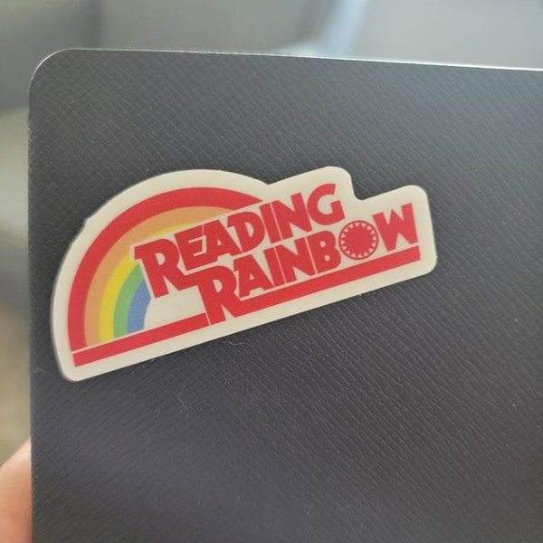 Reading Rainbow Sticker: 80s Nostalgic Book Lover Decal - Etsy