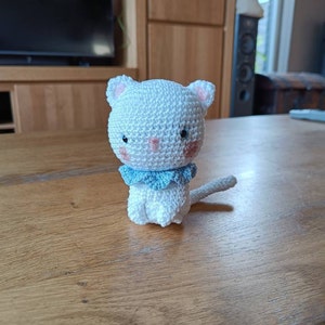 Kitty, the Little White Kitten Pattern Crochet Cat Pattern Amigurumi Cat Pattern Crochet White ...
