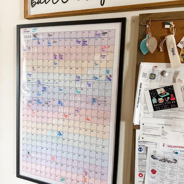 2025 Full Year Calendar Poster Calendar, Year Planner, Digital Download ...