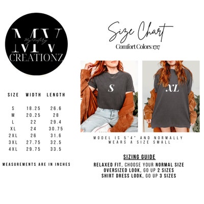 Comfort Colors 1717 Color Chart Print on Demand and Sublimation Assets ...