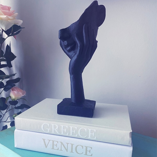Abstract Concrete Woman Statue Set: Modern Desk Decor, Feminine ...