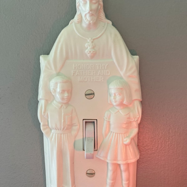Reproduction Vintage Turn on Jesus Light Switch Plate Cover Hartland ...