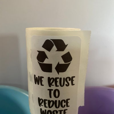 We Reuse to Reduce Waste Stickers, Business Packaging Stickers ...