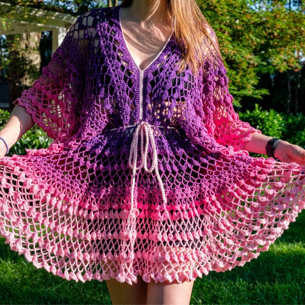 Modern Boho Crochet Dress Pattern PDF Beachwear Summer Crochet Dress ...