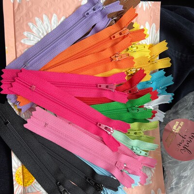 30 Inch Handbag Zippers, Long Pull, FIVE YKK Zippers to Match Bright ...