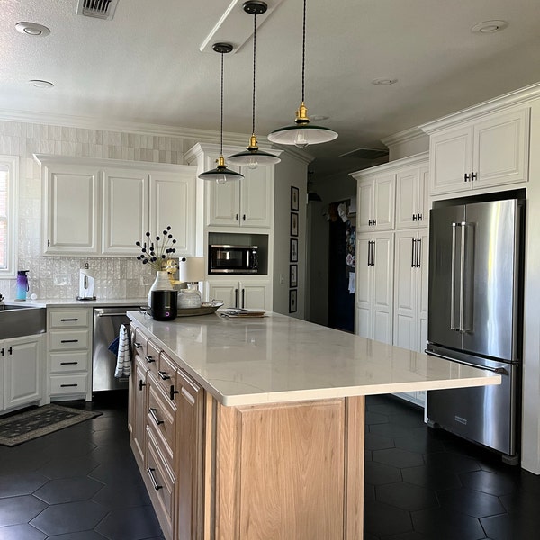 Porcelain Enamel Shade: 12" Rounded Metal Design, Choose Color - Top ...