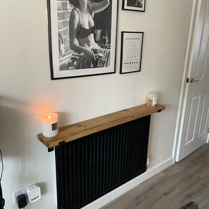 Hand Crafted Rustic Reclaimed Solid Pine Timber Radiator Shelf - Etsy UK