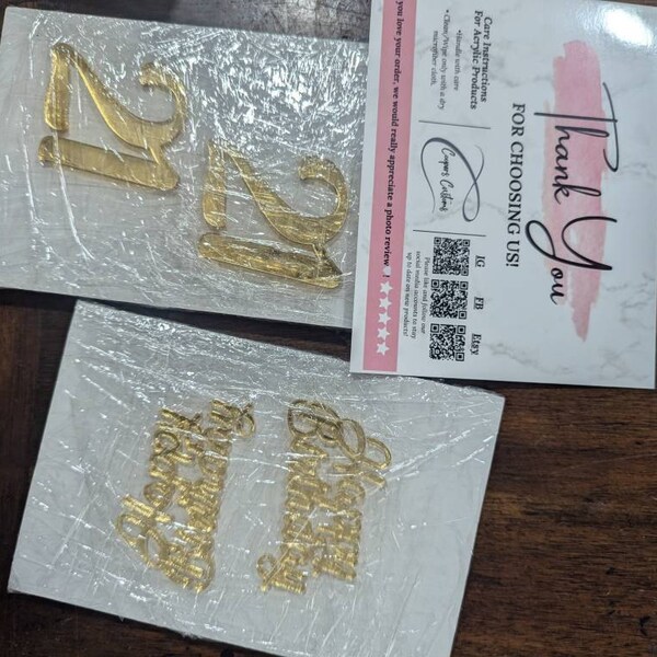 Custom Acrylic Initial Cake Charm Anniversary and Wedding Cake Charm Fancy Initial Charm ...