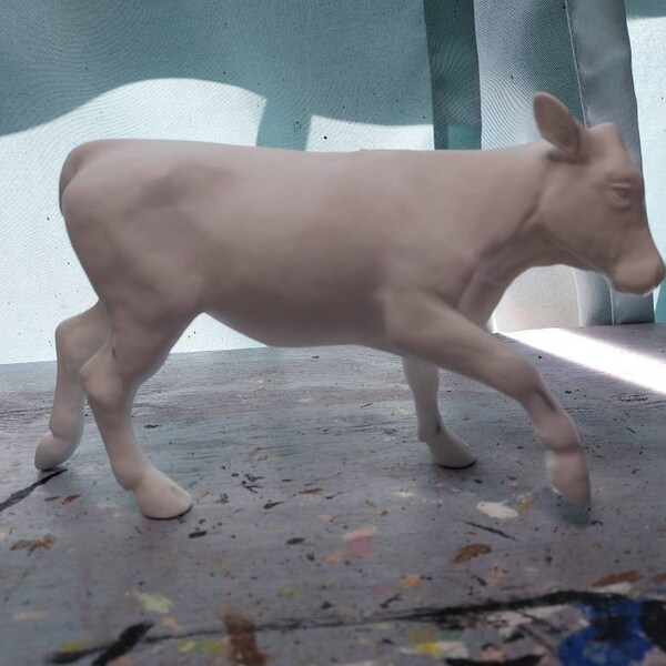 Lying Down Lamancha Goat, Unpainted White Resin, Traditional Sized ...