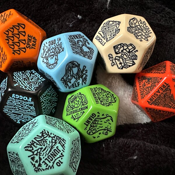 D&D Overworld Map Biome Dice | 30mm Acrylic Geography Generator | Giant ...