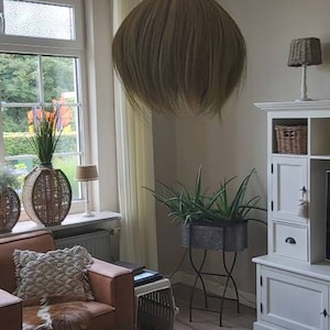 Round Rafia Rug, Woven Straw Natural Fiber Rug, Jute Rug, Hand Braided ...