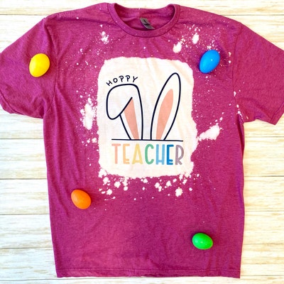 Hoppy Teacher SVG PNG, Teacher Easter Shirt SVG, Teacher Bunny Svg ...