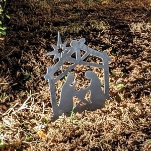 Nativity Metal Yard Sign, Nativity Set, Nativity Scene, Manger Scene ...