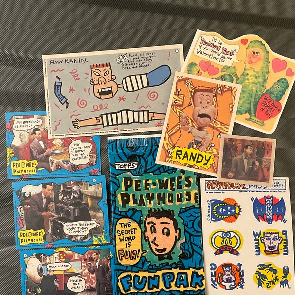 Vintage 1988 Pee-wee Herman Pee-wee's Playhouse Fun Pak Trading Cards ...