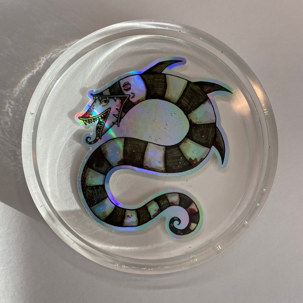 Sandworm 3 Inch Holographic Sticker Beetlejuice - Etsy