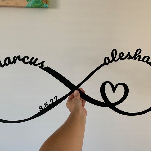 Custom Infinity Metal Sign Infinity Name Sign Personalized Infinity ...