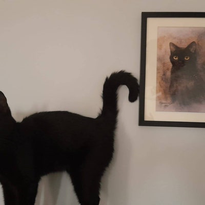 SIAMESE CAT Witch Art Sign Kitchen HALLOWEEN From Original Painting by ...