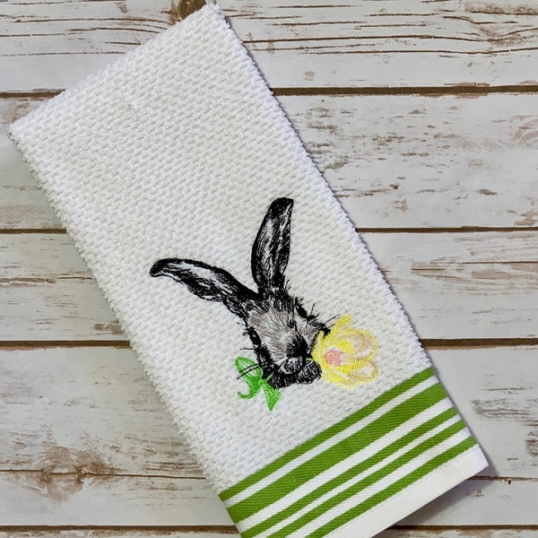 Spring Rabbit Machine Embroidery Design - Etsy
