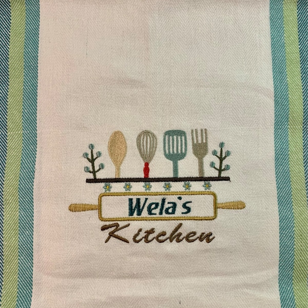 Kitchen Utensils Embroidery Design: Baking Tools Split Design (instant ...