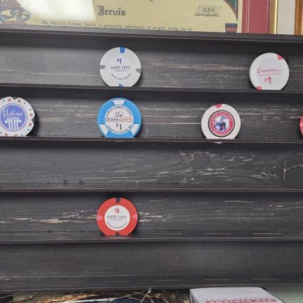 Walnut Casino Coin Holder ,poker Chip Holder,gambling Chip Display ...