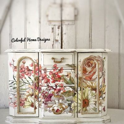 IOD Elysium Transfer Iron Orchid Designs Floral Bouquet With Roses ...