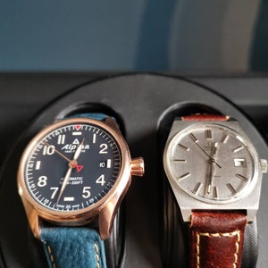 Handmade Copper Brown Italian Leather Watch Strap, Full Grain Leather ...