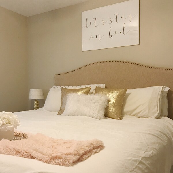 AIRBNB POSTER, Airbnb Printable, Let’s Stay in Bed, Bedroom Decor ...