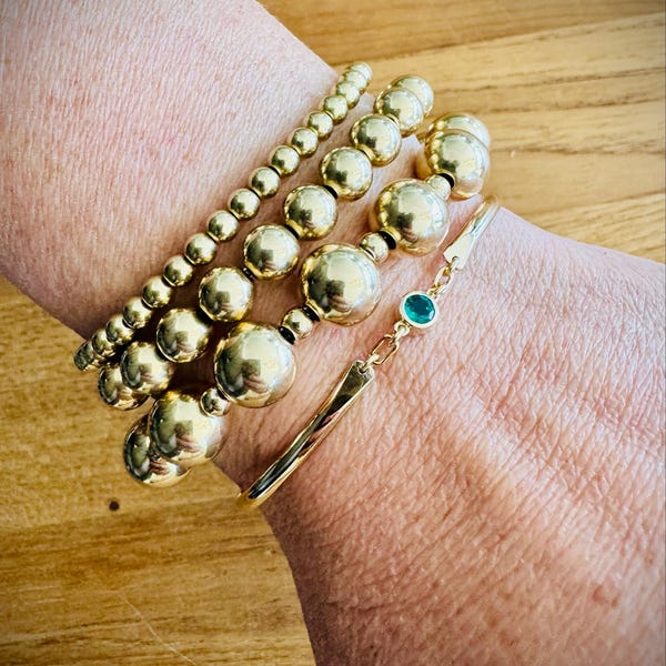 Set of Six Stacking Gold Ring Stacking Ring Set Minimalisg Thin Ring ...