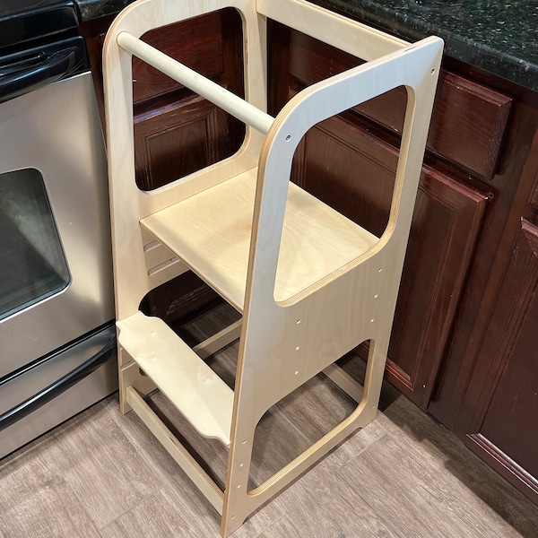 Kitchen Tower Montessori Step Stool for Kids Step Stool Adjustable ...