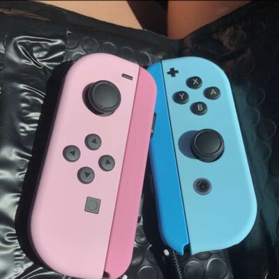 Custom Pastel Pink and Blue Nintendo Switch Joy-con Joycon Controllers ...