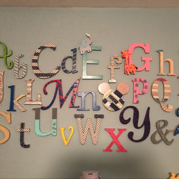 Wooden Alphabet Letters - Nursery Decor - Playroom Decor - Letters for ...
