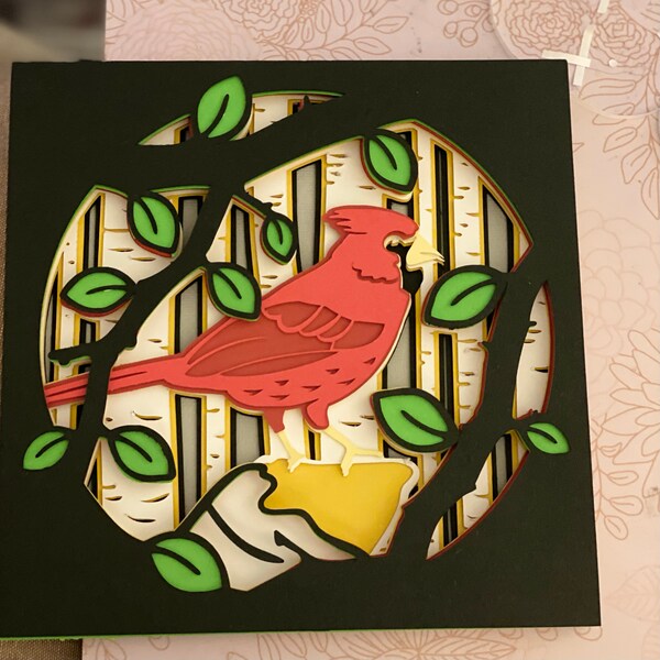 3D CARDINAL SVG - Layered Cardstock SVG - Memorial Svg - for Cricut ...
