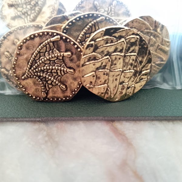 40x Dragon Coins in 3 Different Colors, Metal Token Upgrade for Board ...
