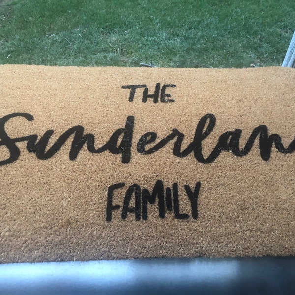 Doorbell Broken Welcome Mat Hand Painted, Custom Doormat Cute Doormat ...