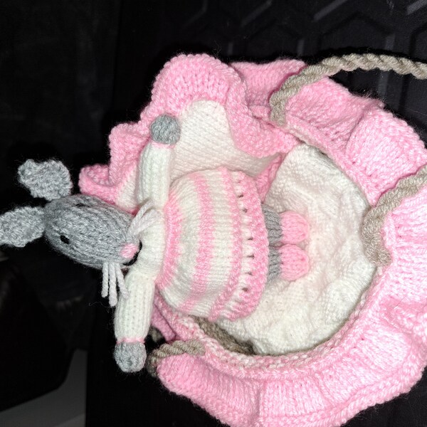 Baby Bunny, Toy Knitting Pattern, Bunny Knitting Pattern, Toy Crib ...