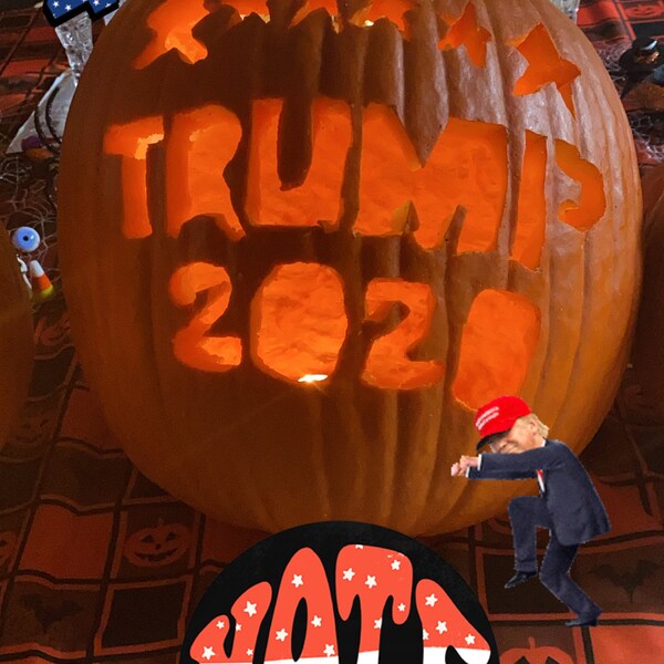 Donald Trump Pumpkin Carving Patterns for Halloween // Trump 2024 Jack ...