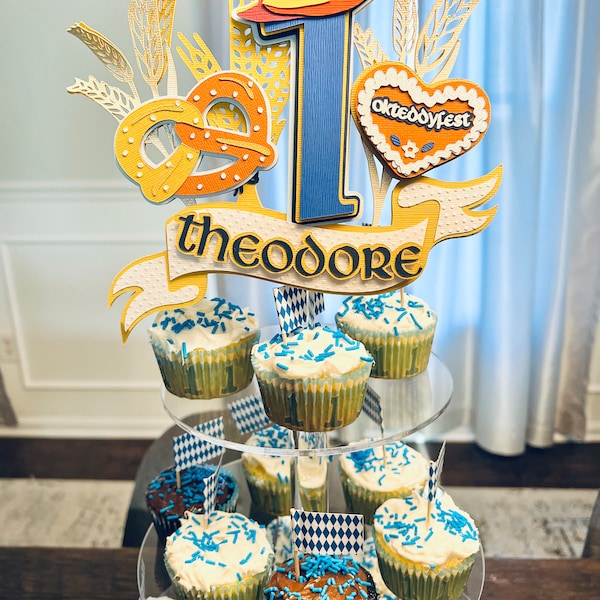 Oktoberfest German Theme Cake Topper - Etsy