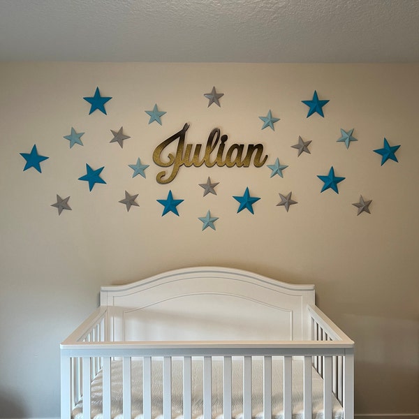 Paper Stars Pink Glitter Wall Hanging| Twinkle Little Star | Pink ...