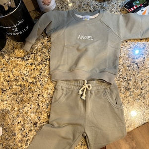 Personalized Baby Jogger Set Toddler Track Suit With Embroidered Name ...