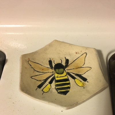 SPOON REST BEE Stoneware Clay Handmade - Etsy