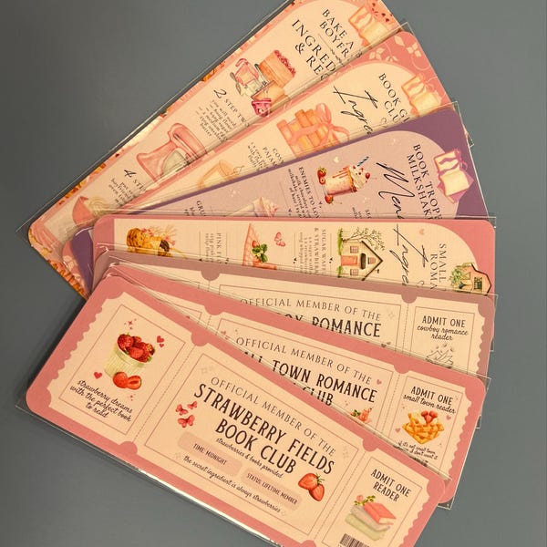 Bakery Bookmark | Bake a Book Boyfriend Recipe Bookmark | Bookish Gift ...