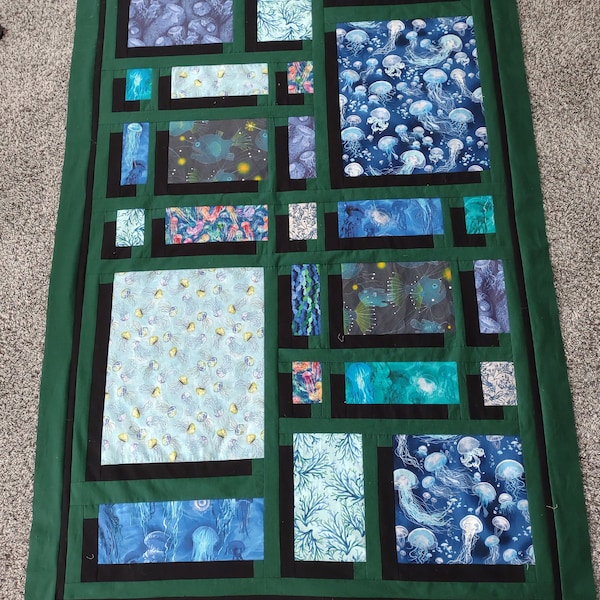 Angler Fabric - Glow in the Deep by Michaelakobyakov - Blue Ocean ...