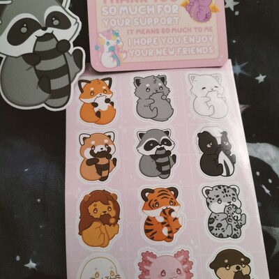 Cute Munchimals Sticker Sheet Kawaii Animals Journal Planner Laptop ...